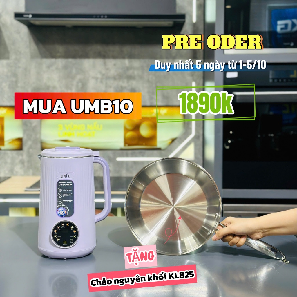 Máy làm sữa hạt Unie UMB10 - Lưỡi dao 8 cánh, Hàng chính hãng | Shopee Việt Nam