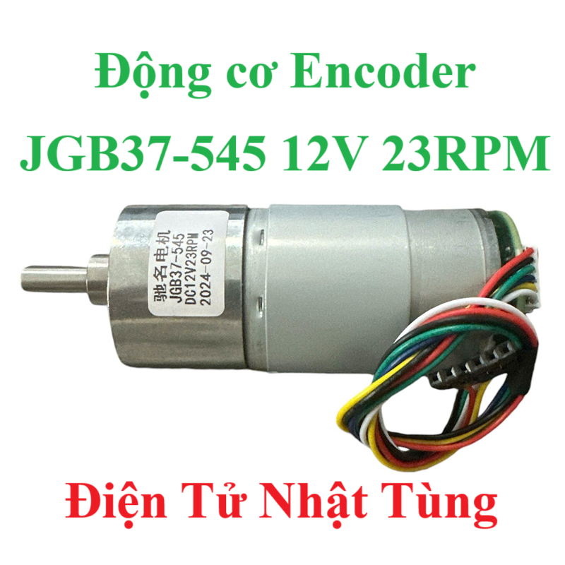 ĐỘNG CƠ ENCODER JGB37-545 12V 23RPM + 47RPM, DC GIẢM TỐC | Shopee Việt Nam