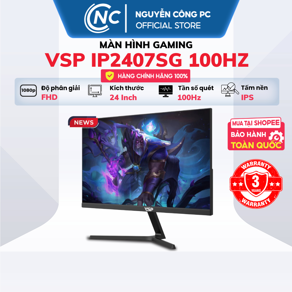 Màn hình VSP kích thước 21.5in|24in|27in FHD tấm nền IPS tần số 100Hz - Bảo hành 36 Tháng ...