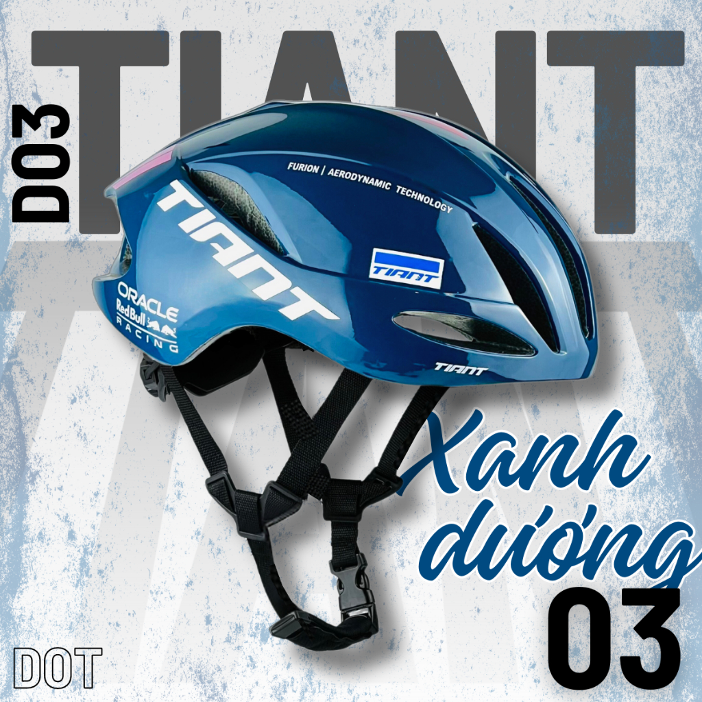 NÓN XE ĐẠP THỂ THAO TIANT D03 xanh dương khóa cài chắc chắn cam kết ...