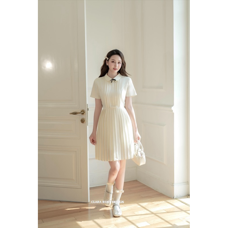 Clara Ruby-Váy xếp ly Kora (size XS-XL) | Shopee Việt Nam