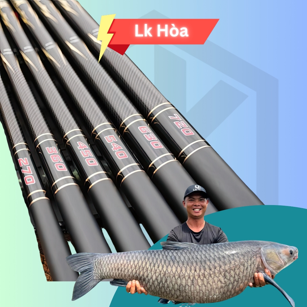 [LK HÒA] CẦN CÂU TAY LK HÒA - PHIÊN BẢN SĂN RÔ CHÉP ĐỘ CỨNG 4H | Shopee ...