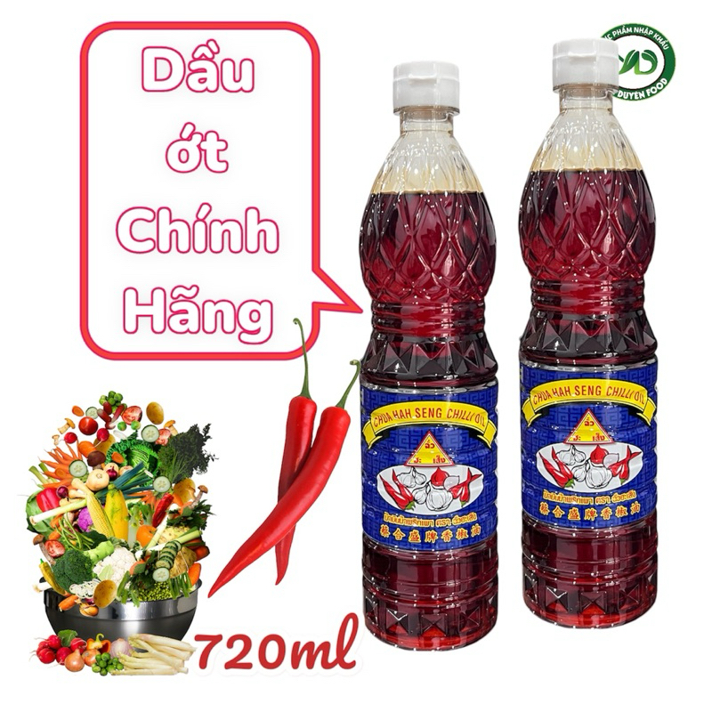 Dầu ớt Cay thơm Thái Lan chai to 720ml Chua Hah Seng | Shopee Việt Nam