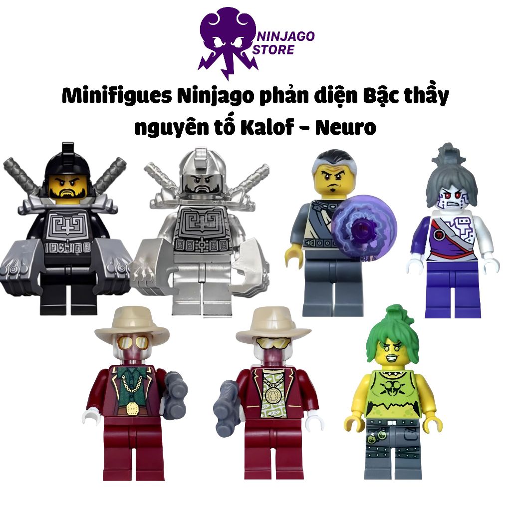 Đồ chơi lắp ráp Minifigues Ninjago phản diện Bậc thầy nguyên tố Kalof ...