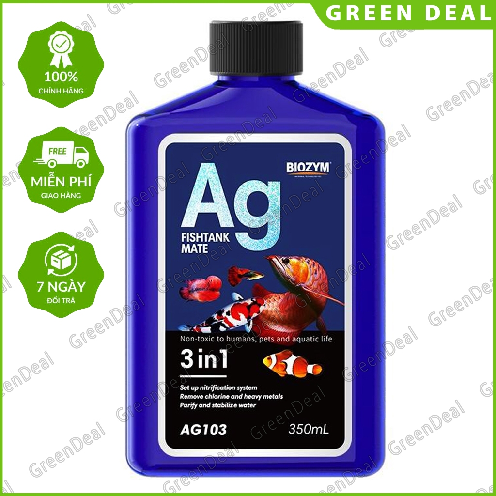 BIOZYM - Ag FishTank Mate 3 in 1 AG104 (Bình 1 Lít) | Khử Clo, Amoniac ...