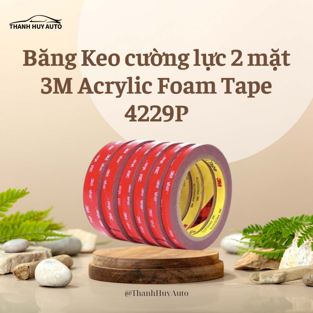 Băng Keo cường lực 2 mặt 3M™ Acrylic Foam Tape 4229P- Độ bám dính cao ...