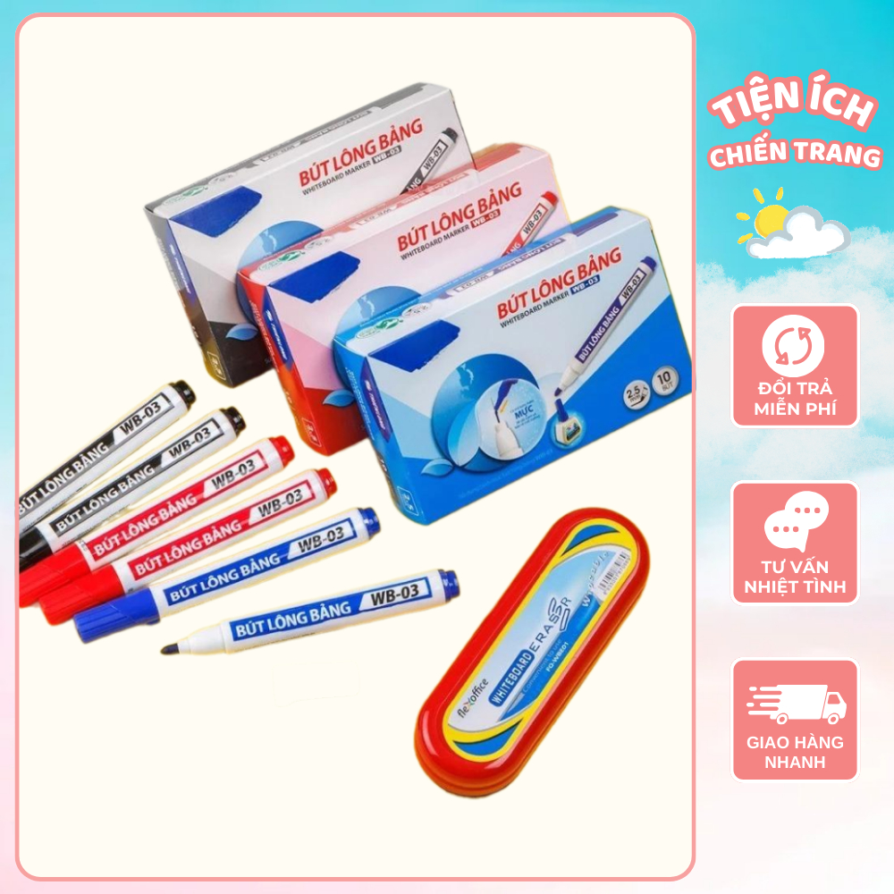 [CHUYÊN SỈ] Combo 5/10 Bút lông viết bảng trắng Thieen Longg WB-03 ...
