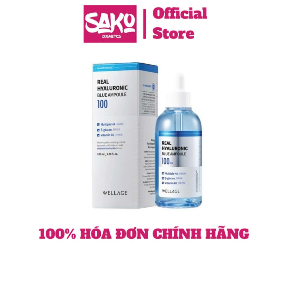 Tinh chất dưỡng da Wellage Real Hyaluronic Blue Ampoule 100 75ml ...