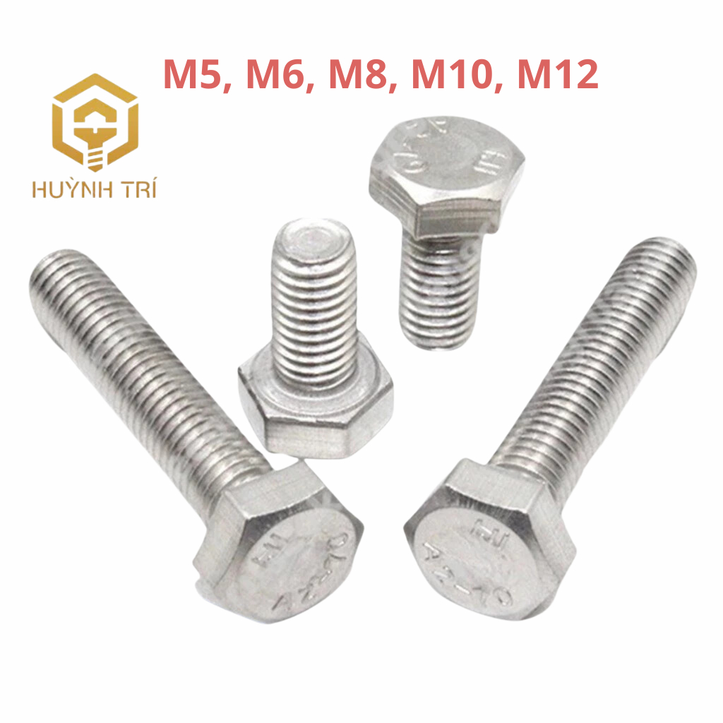 Bulong lục giác ngoài INOX 304 M5, M6, M8, M10, M12 10 con, ốc inox lục ...