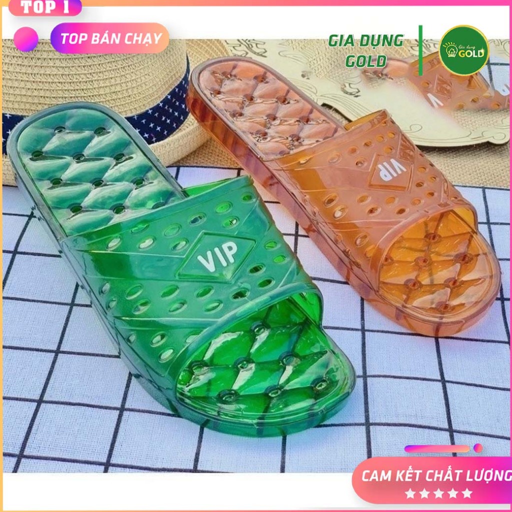 Dép VIP, dép đi nhà tắm có lỗ thoát nước chống trơn trượt, dép nhựa ...