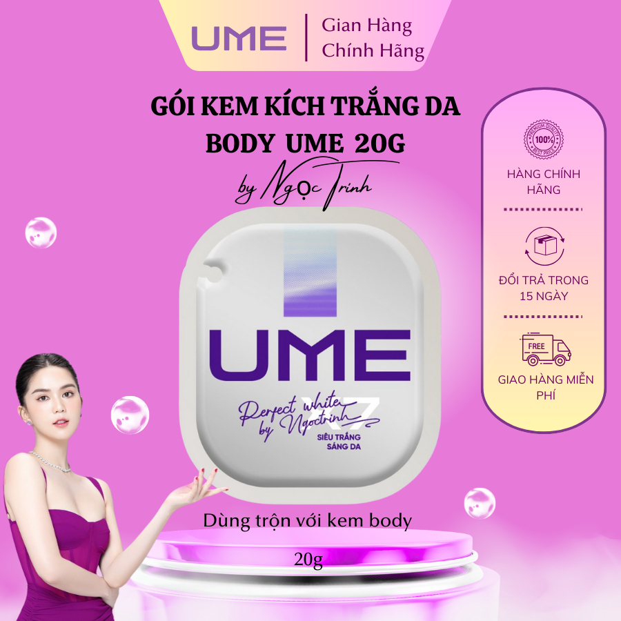 Ume -Gói kem Hổ Trợ Kích trắng da hỗ trợ làm mờ các vết thâm sạm, cấp ...