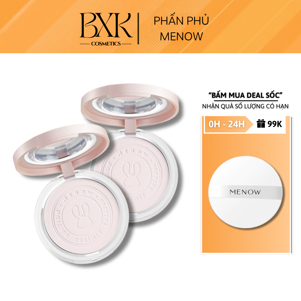 Phấn phủ MENOW Rabbit Compact Powder phấn nén kiềm dầu chống nước che ...