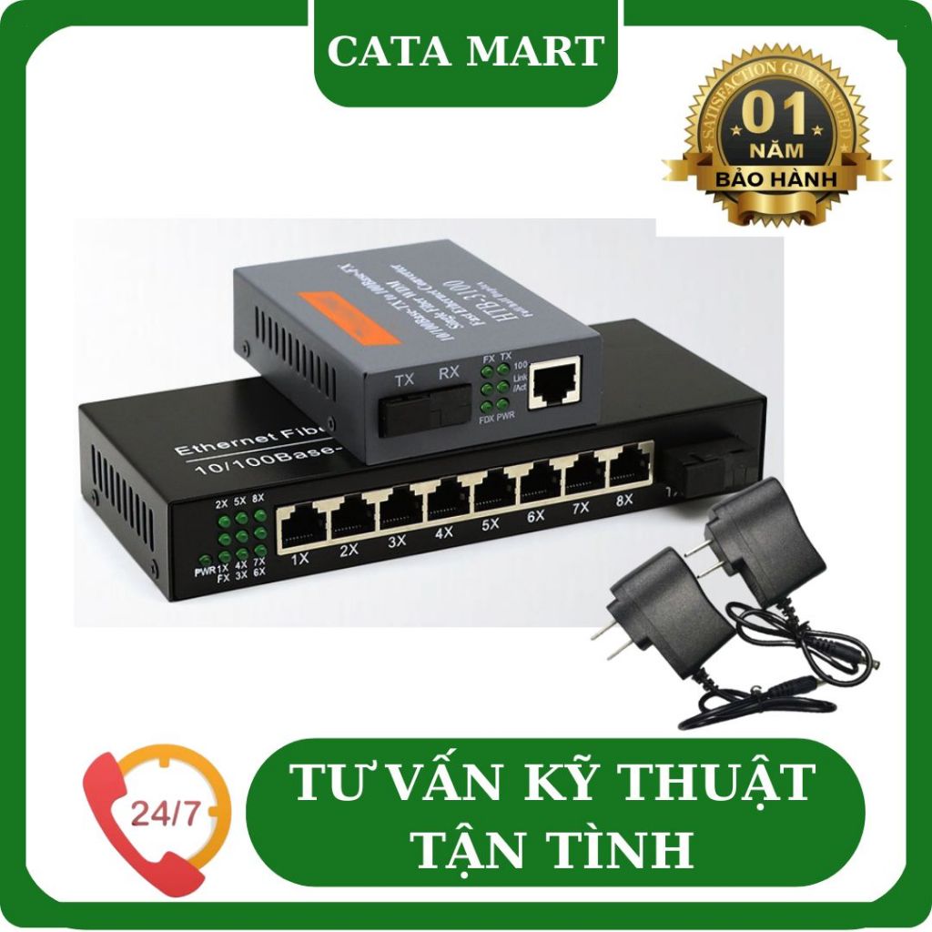 Bộ chuyển đổi quang điện Netlink 1 ra 8 Cổng LAN | Shopee Việt Nam