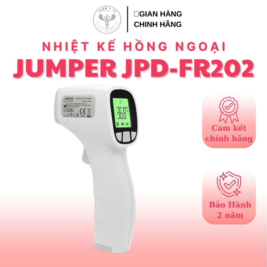 Nhiệt Kế Hồng Ngoại Không Tiếp Xúc Jumper JPD-FR202 Cảnh Báo Sốt Bộ Nhớ 20 Lần Đo Độ C Độ F ...