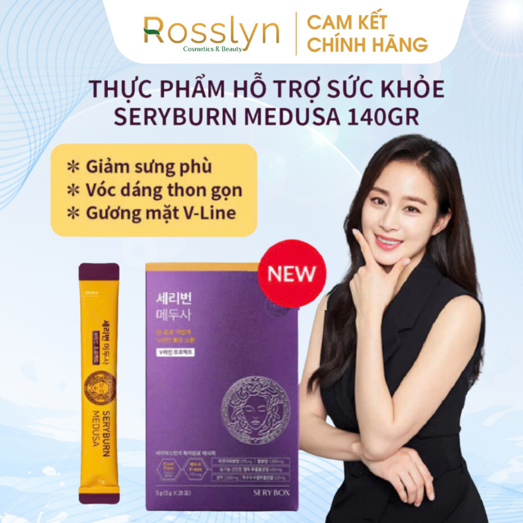 Detox Giảm Cân Sery Box Seryburn Medusa Hộp 140g (5g x 28 gói) Giúp Giảm Sưng Phù Sở Hữu Mặt V ...