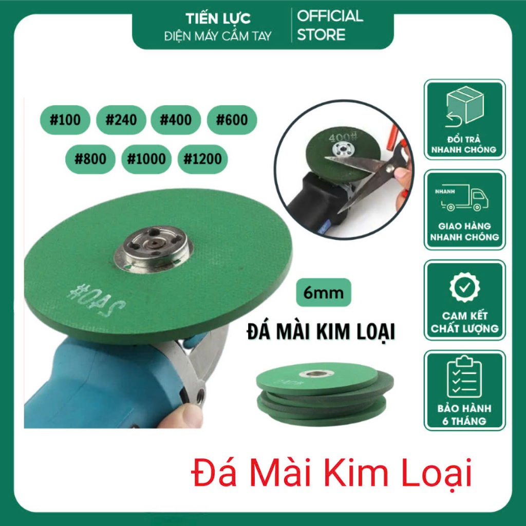 Đá mài dao kéo KHAISON, mài kim loại dày 6mm gắn trực tiếp máy mài góc ...