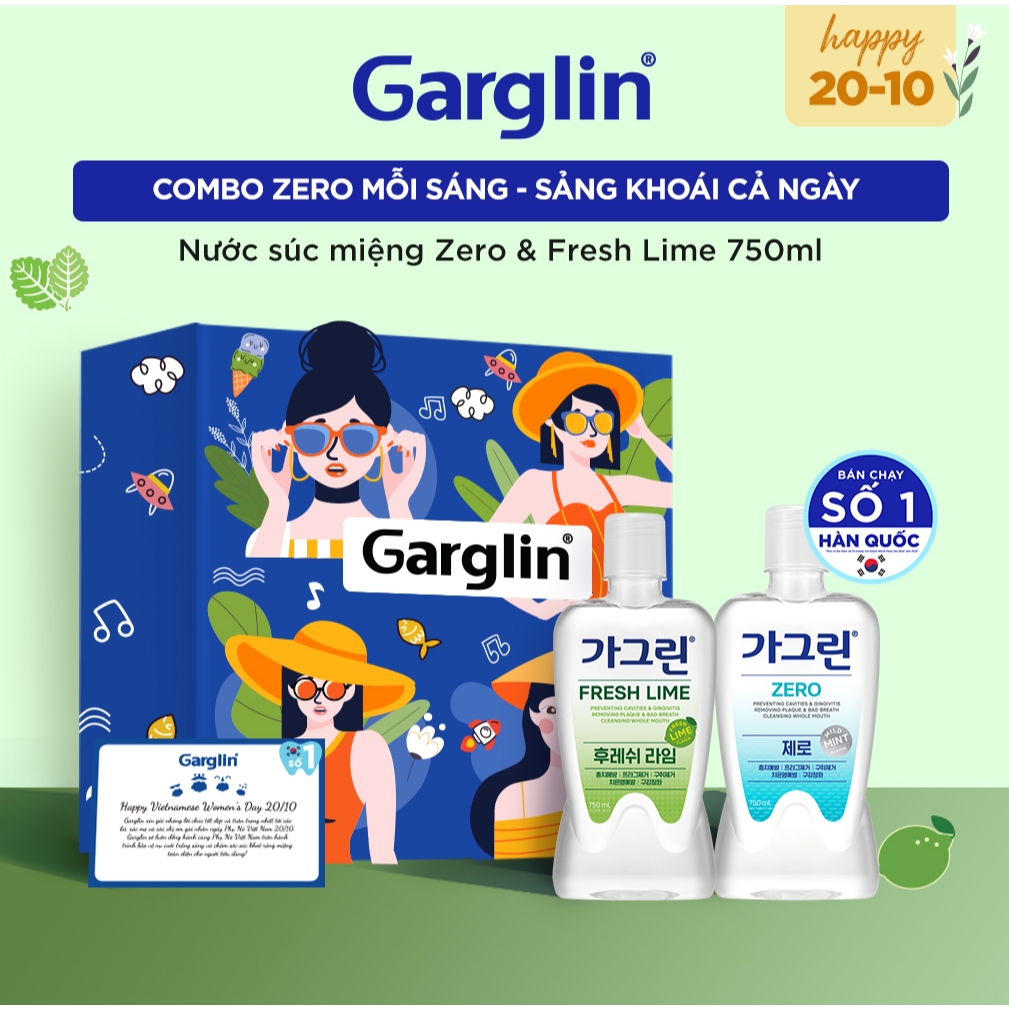 Hộp Quà combo Nước Súc Miệng Garglin Chăm Sóc Răng Miệng Toàn Diện | Shopee Việt Nam