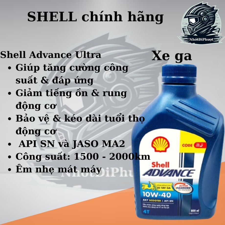 Nhớt xe tay ga Shell Advance AX7 Scooter | Shopee Việt Nam