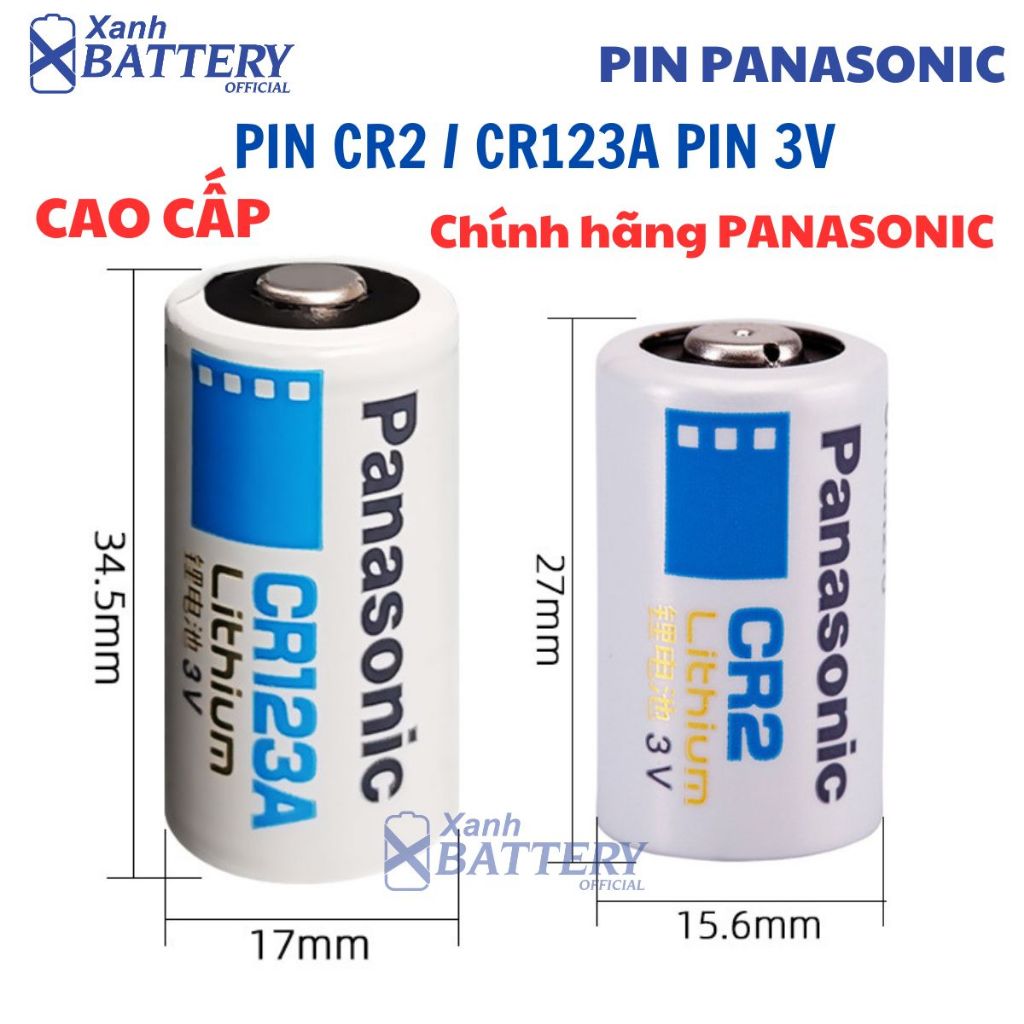 Pin panasonic CR2 / CR123A cao cấp chính hãng PIN 3V Pin máy ảnh , pin máy đo khoảng cách CR2 ...