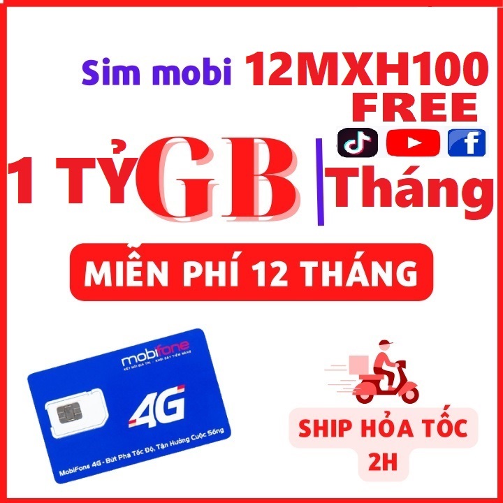 [ 1 TỶ GB ] SIM 4G MOBIFONE TRỌN GÓI 1 Năm Miễn Phí Data truy Cập Mạng Không Giới Hạn 12MDT150 ...