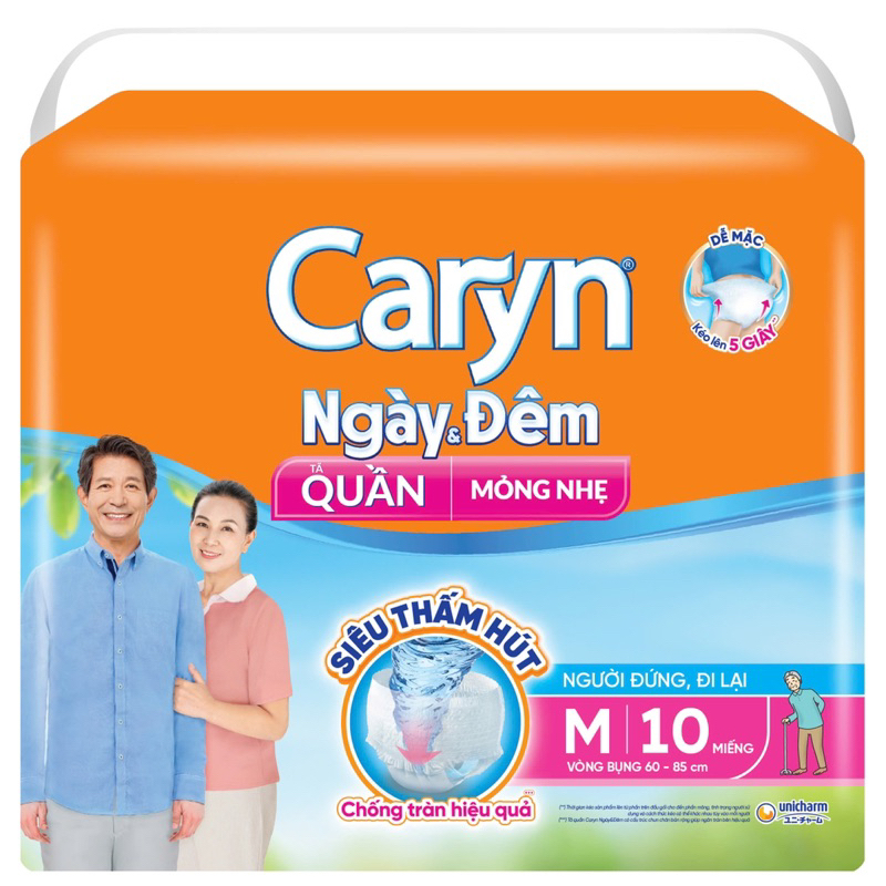 Bỉm Quần Người Già Caryn Ngày và Đêm size M10/ L10/M18+2/L18+2 | Shopee ...