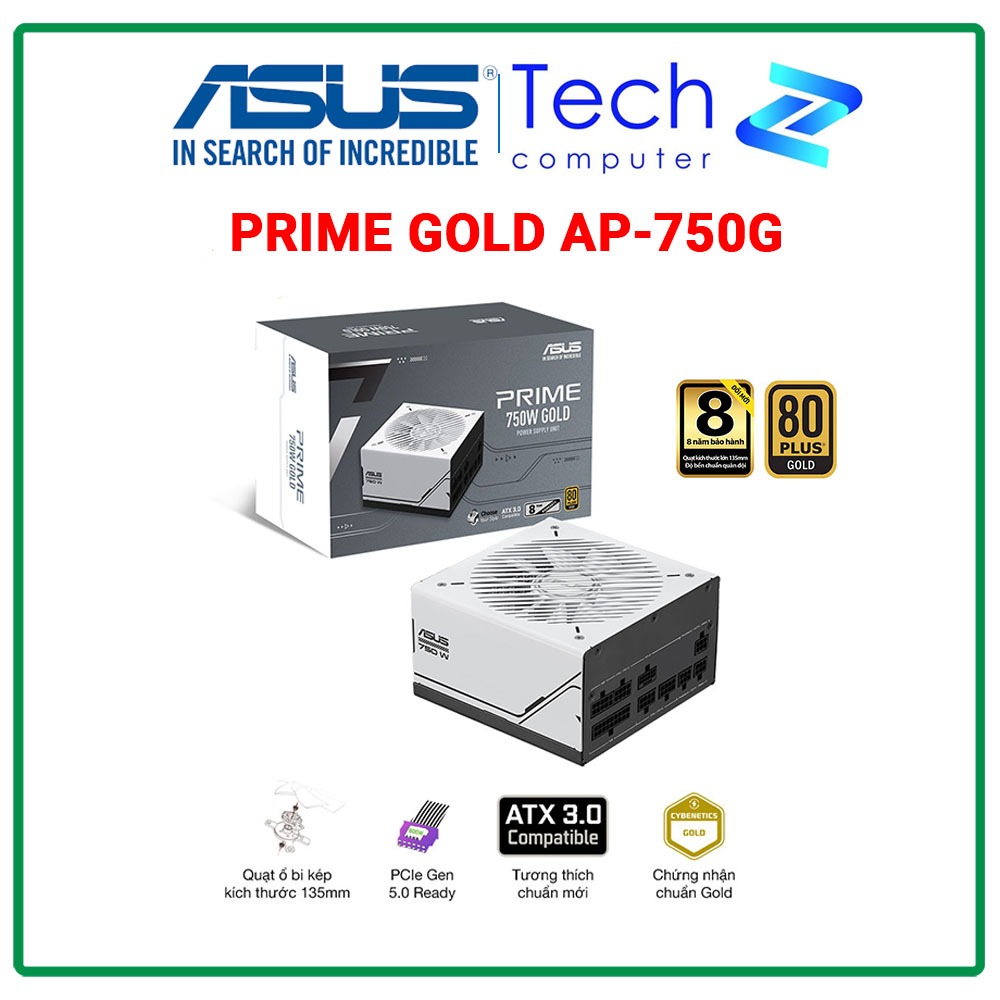 Nguồn Asus AP-750G (80PlusGOLD/ATX 3.0/PCIe Gen 5.0 /Full Modular/Màu Trắng) | Shopee Việt Nam