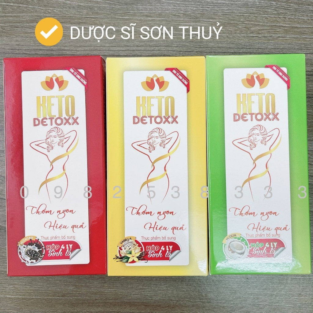 Combo 3 hộp Keto Detoxx vị Vani-Cacao-Dừa | Shopee Việt Nam