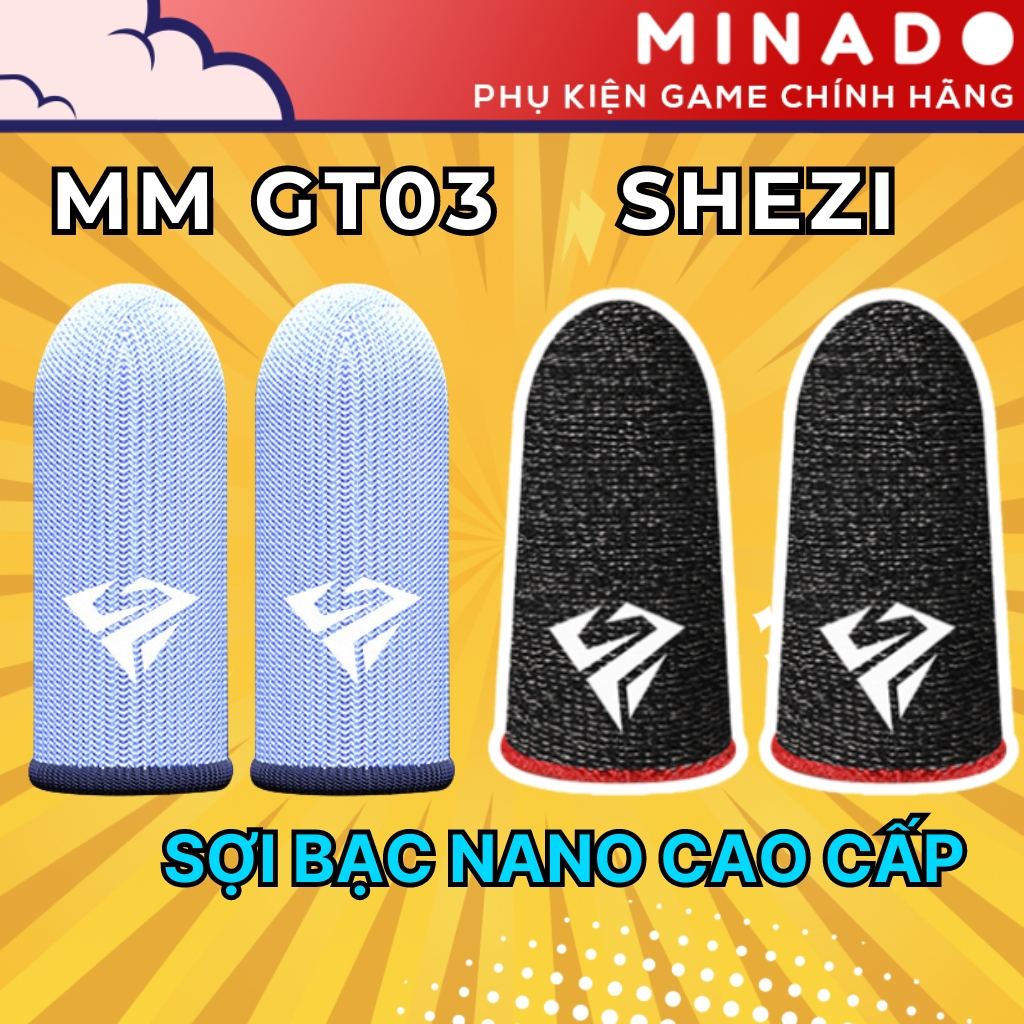 Bao tay chơi game ff Pubg Liên Quân siêu nhạy sợi bạc SHEZI - găng tay chơi game cao cấp ...