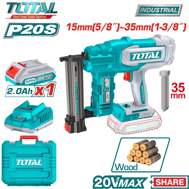 Súng bắn đinh thẳng ( gỗ ) F15 - F35 dùng pin 20V Total TCBNLI2005 ...