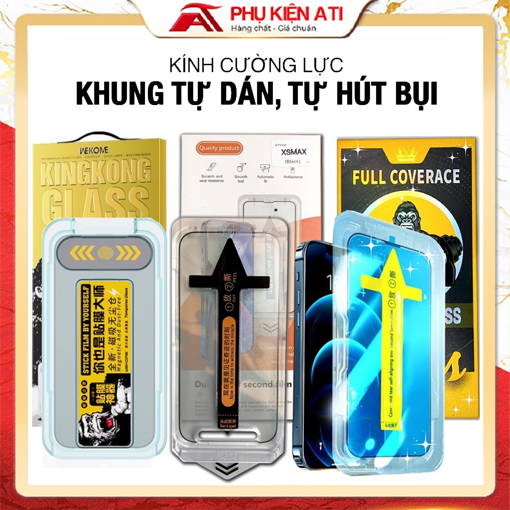 Cường lực khung tự dán iphone 16 pro max 17 Pro max 15 promax 14 promax ...