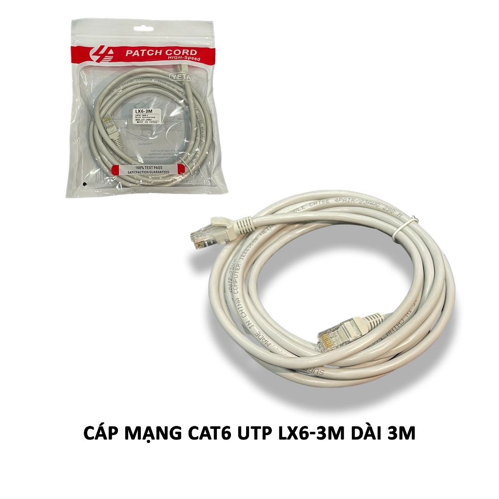 Cáp mạng Cat6 UTP dài 1M/2M/3M/5M/10M/15M LX6 | Shopee Việt Nam