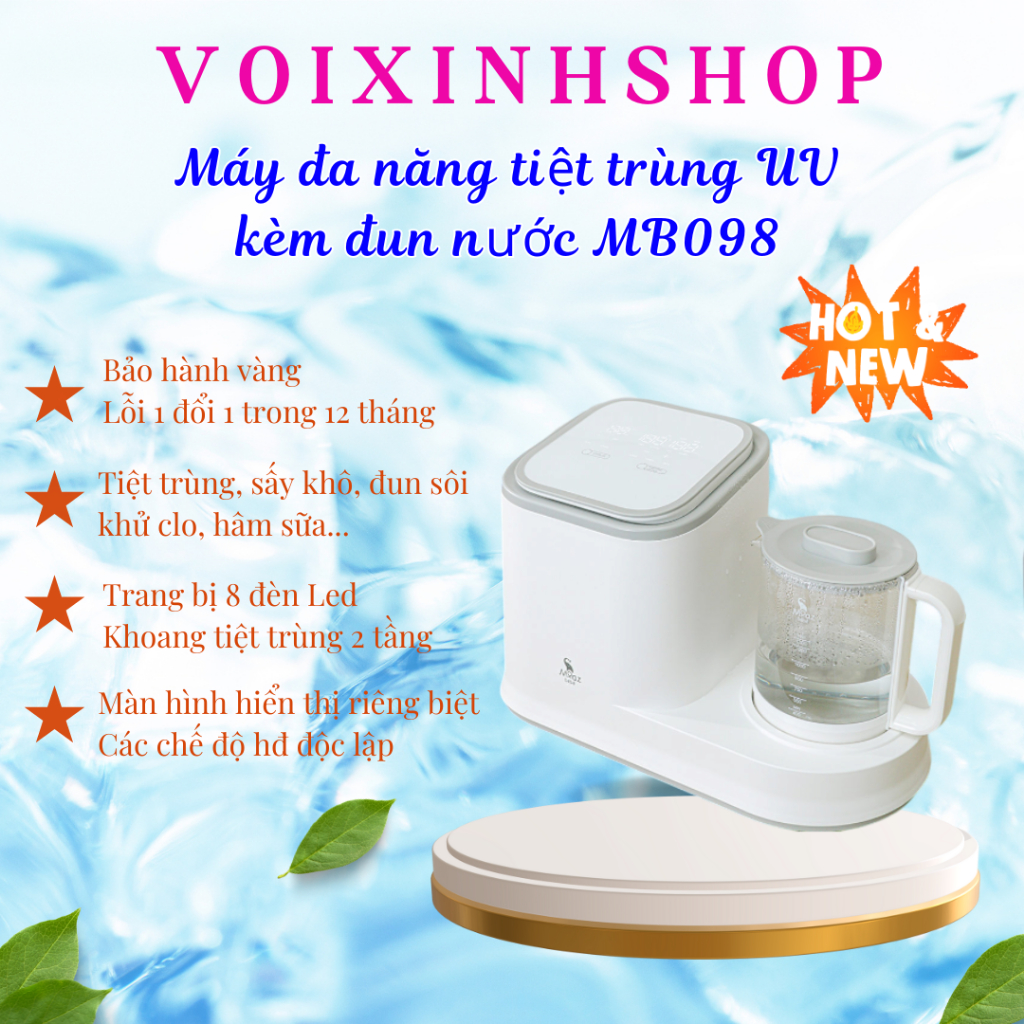 Máy đa năng tiệt trùng UV kèm đun nước Moaz BéBé MB098 | Shopee Việt Nam