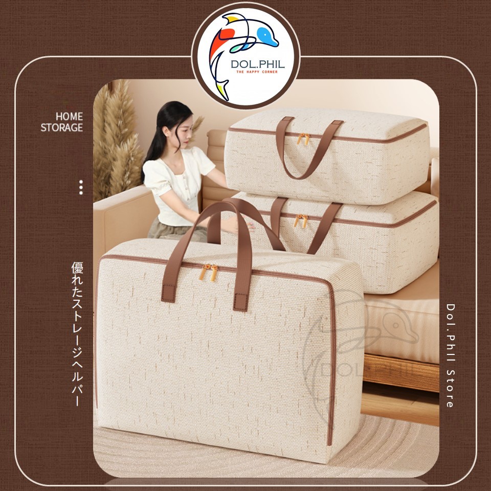 Túi Đựng Chăn Mền Vải Đẹp Dol.phil Store Túi Vải Bố Đựng Đồ Có Dây Kéo ...