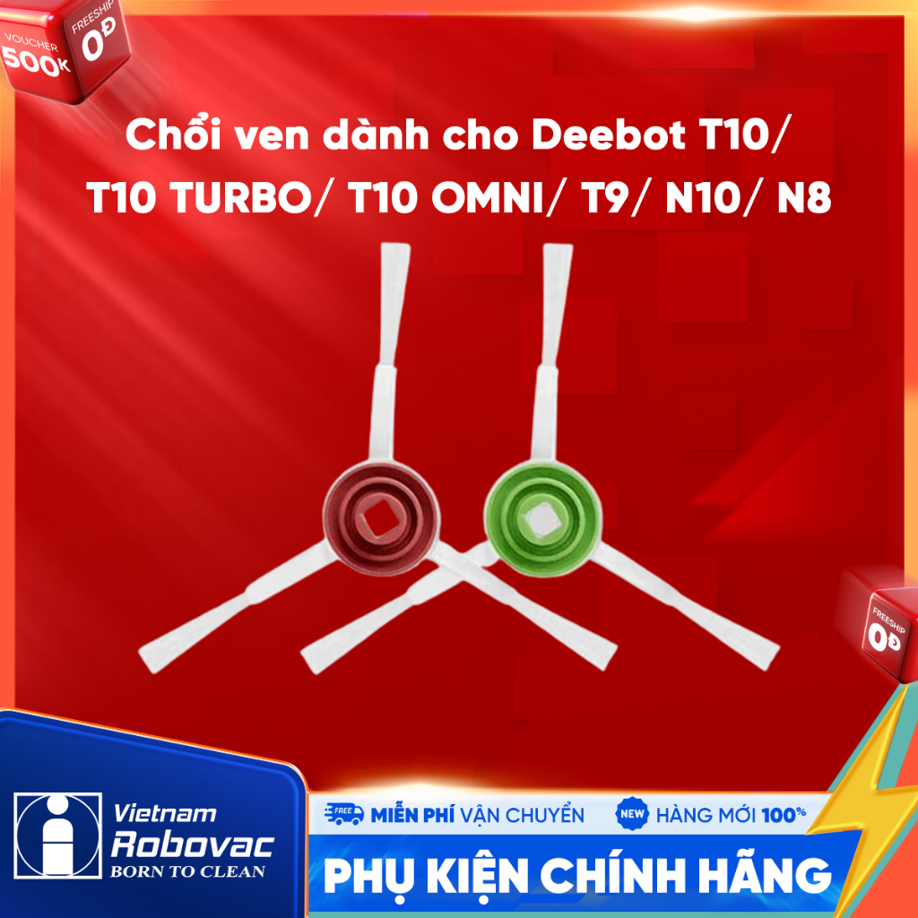 Chổi ven dành cho Deebot Ecovacs T10/ T10+/ T10 TURBO/ T10 OMNI/ T9/ N8/ N10_Màu trắng | Shopee ...