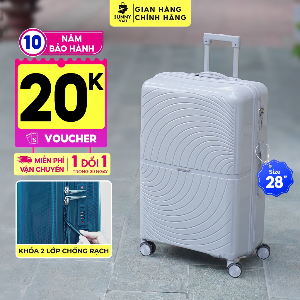 Vali size 28 inch - Vali SUNNY ROGER - nhựa PP chịu ngoại lực tuyệt đối ...