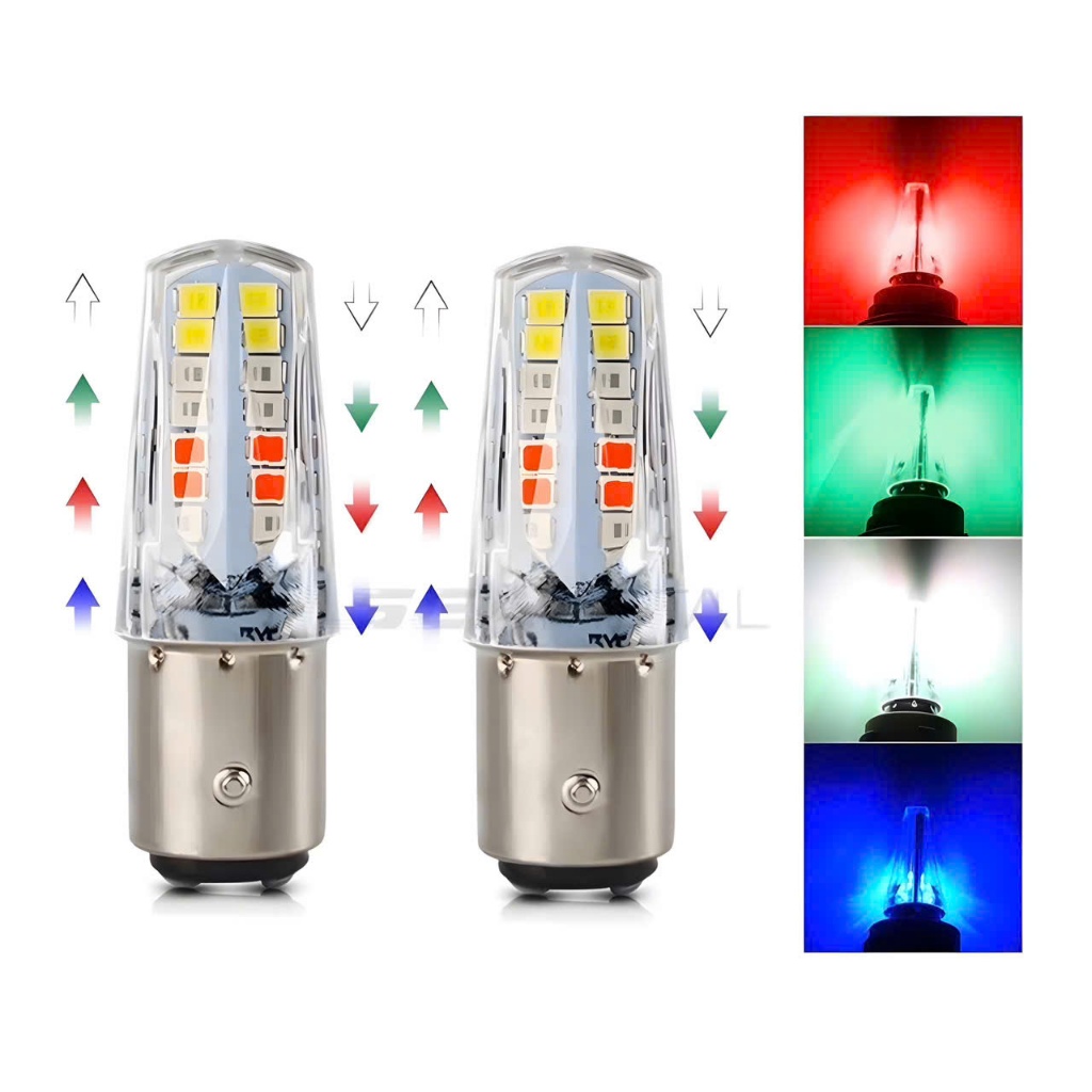 Đèn Led Hậu 7 màu AUDI Nháy Đuổi Xe Máy gắn wave, sirius, ex135, winner ...