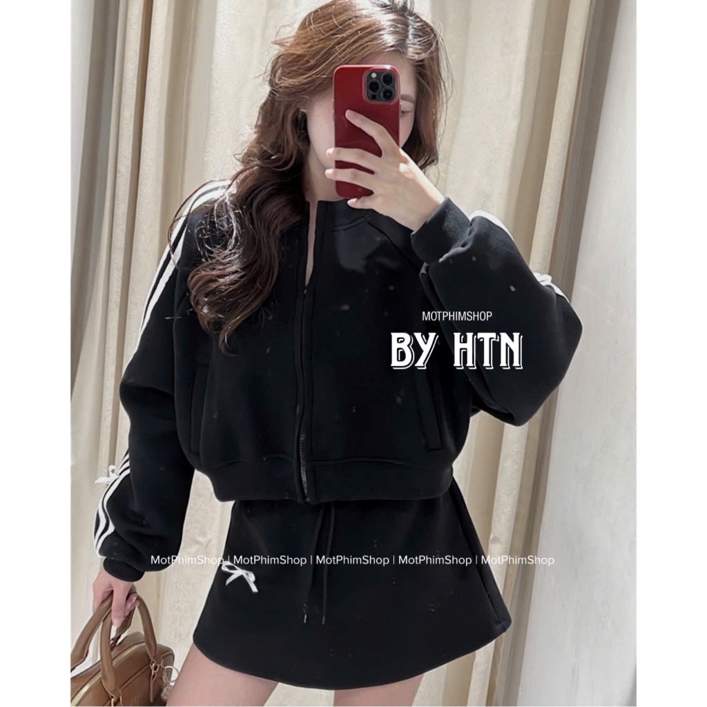Set Nỉ Áo Tay Dài Kèm Váy Dáng Thể Thao, JAY SET | Shopee Việt Nam
