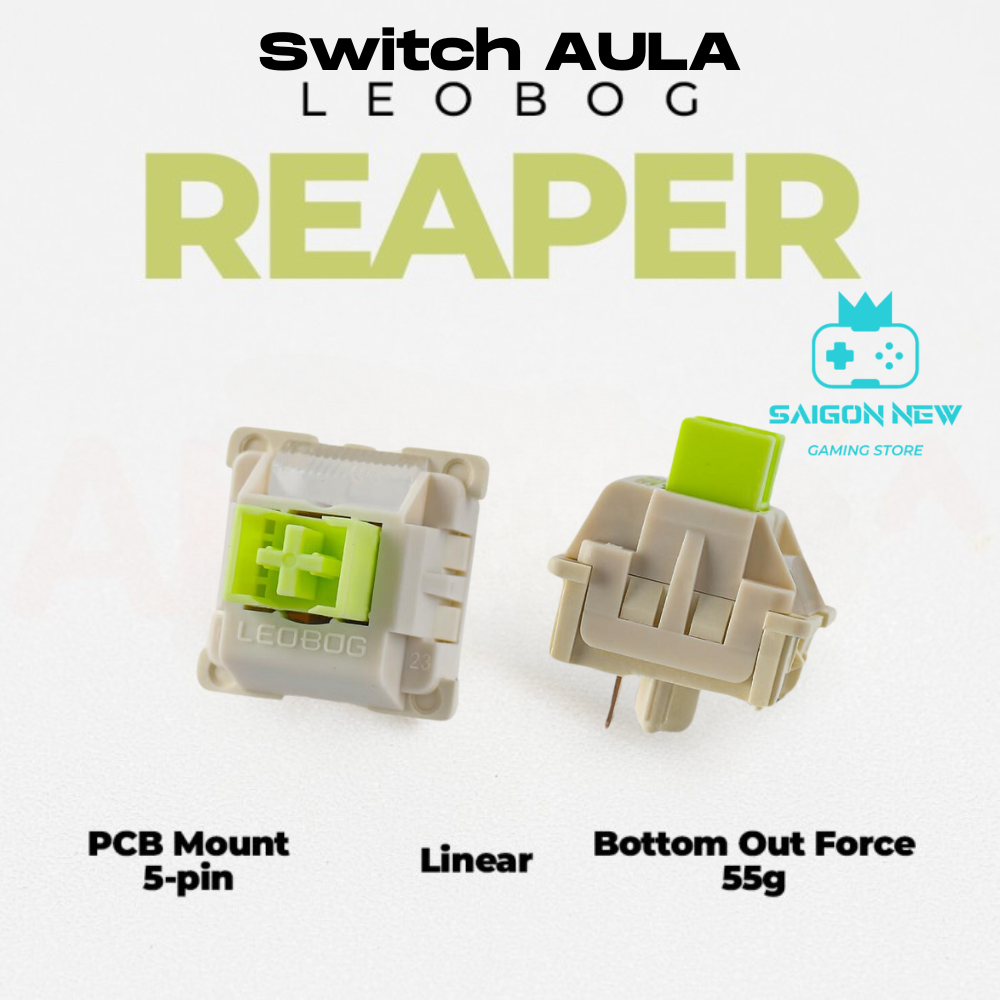 Switch thay nóng cho bàn phím cơ Aula Leobog Reaper Shaft - Dạng linear 5pin - Lực nhấn 55 - Tản ...