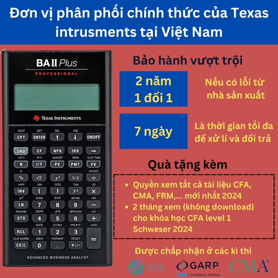 [Phân phối chính thức] Texas Instruments BA II Plus Professional ...