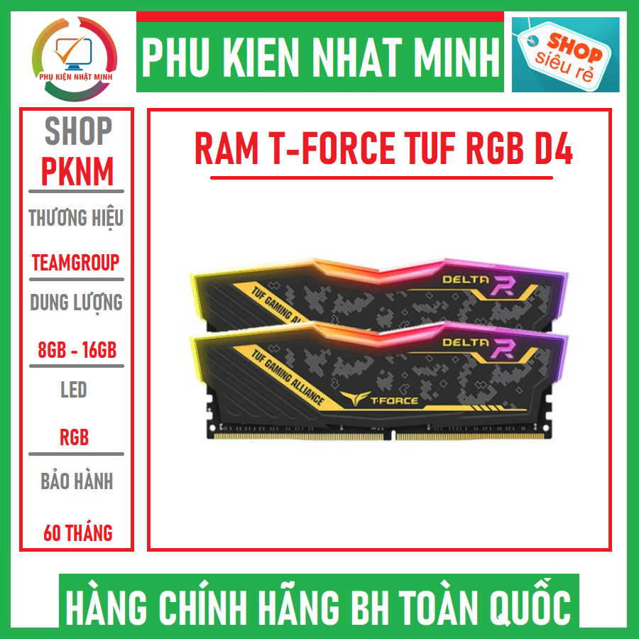 RAM TEAMGROUP T-FORCE DELTA TUF RGB 8GB 3200 hàng chính hãng bảo hành ...