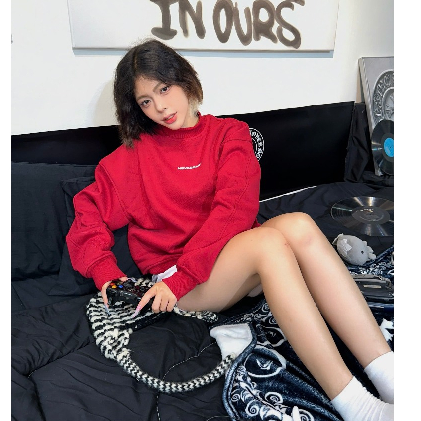 [KHÔNG XÙ] Áo Sweater NEVASOME Đơn Giản Nỉ Lót Lông Cừu LocalBrand ...