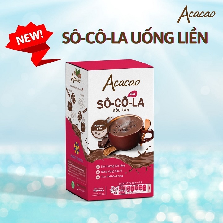 ACACAO - [HỘP] BỘT SOCOLA HÒA TAN UỐNG LIỀN DINH DƯỠNG, SÔ CÔ LA NGUYÊN ...