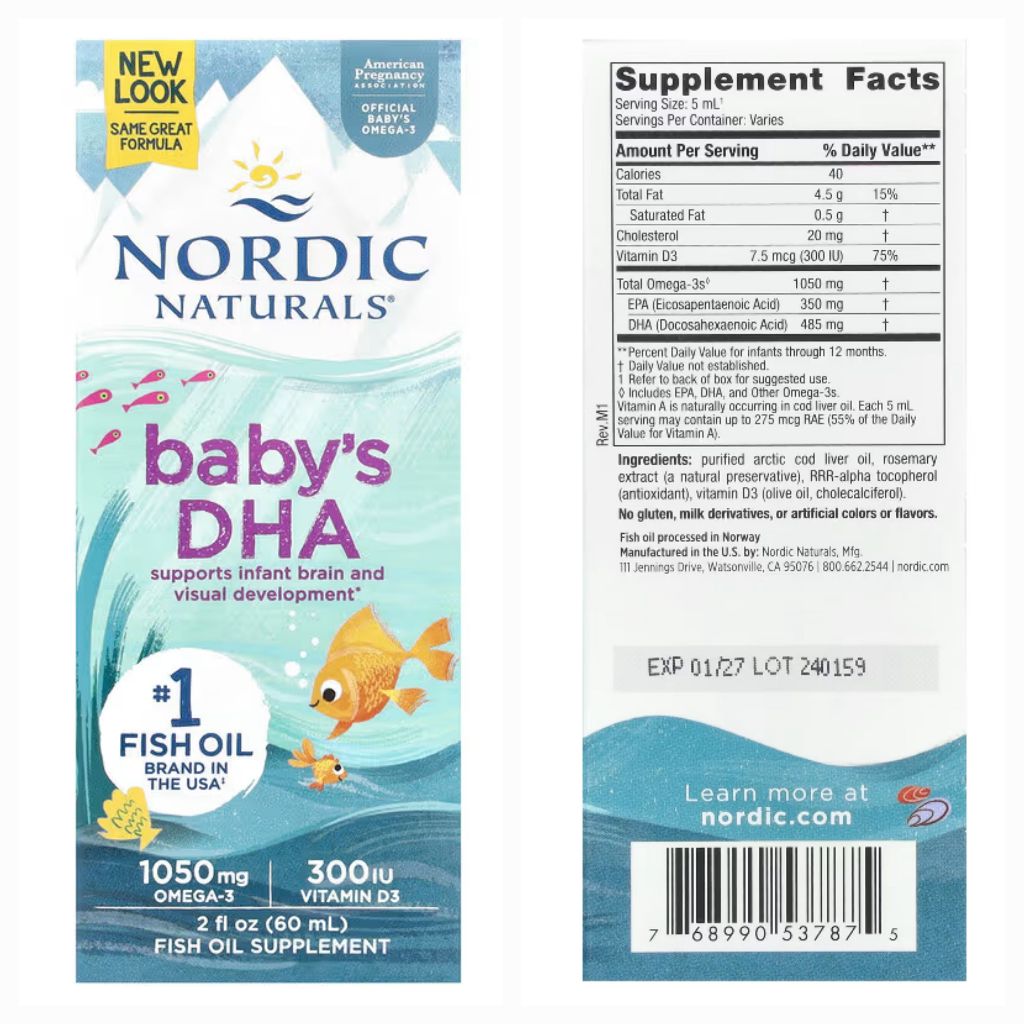 Baby DHA - Nordic Naturals omega3 dầu cá cho trẻ nhỏ - Tổng hợp DHA ...