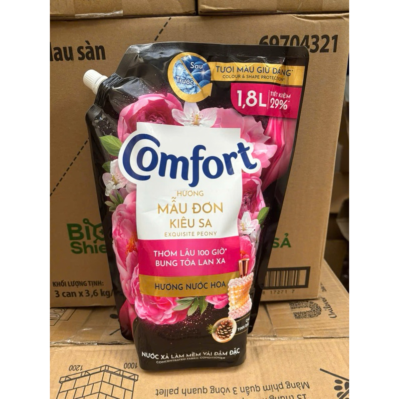 Comfort tui hương nước hoa thiên nhiên mẫu đơn kiêu sa 1.8l | Shopee ...