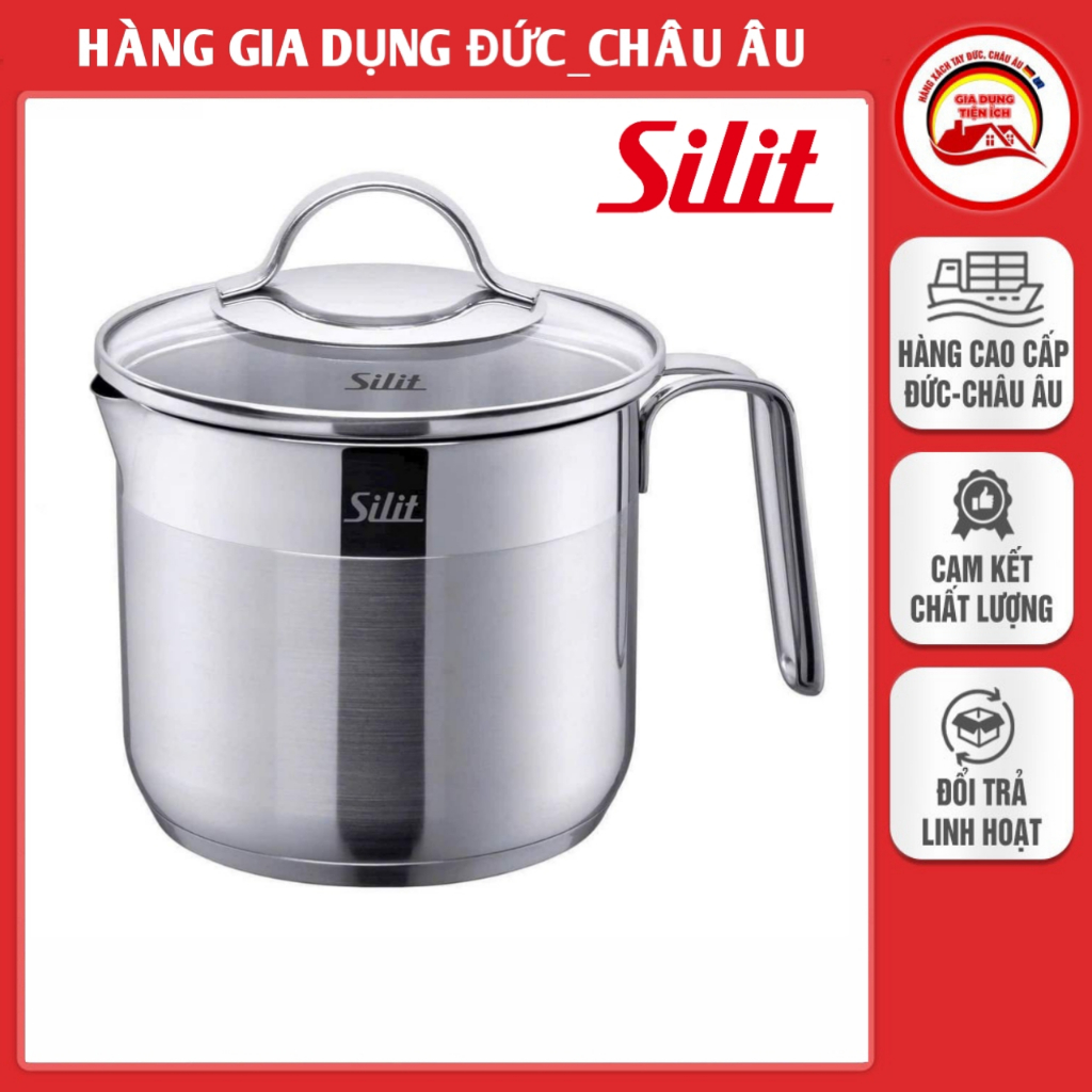 Ca đun nấu mì, luộc trứng Silit có nắp 14cm, 1.5L, thép không gỉ 18/10 - Hàng Đức | Shopee Việt Nam