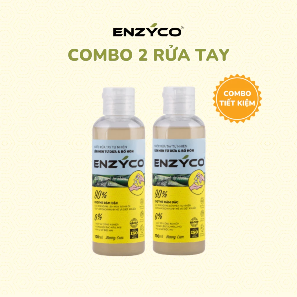 Combo 2 Chai Nước Rửa Tay Sinh Học ENZYCO 90% Enzyme Từ Dứa 100ML ...