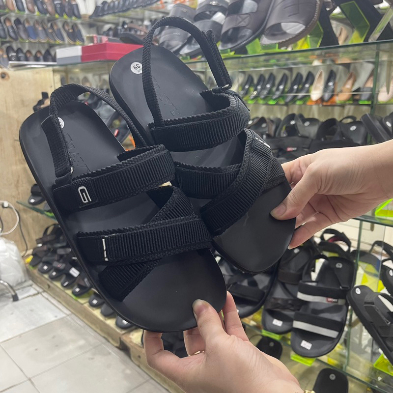 Giày quai hậu nam Giavy kiểu quai chéo (Sandal Gia Vy SL345 quai vải dù ...