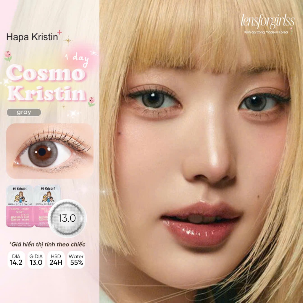 LENS WONYOUNG | Kính áp tròng 1 NGÀY COSMO GRAY chính hãng HAPAKRISTIN KOREA | Lens cận 1 ngày ...