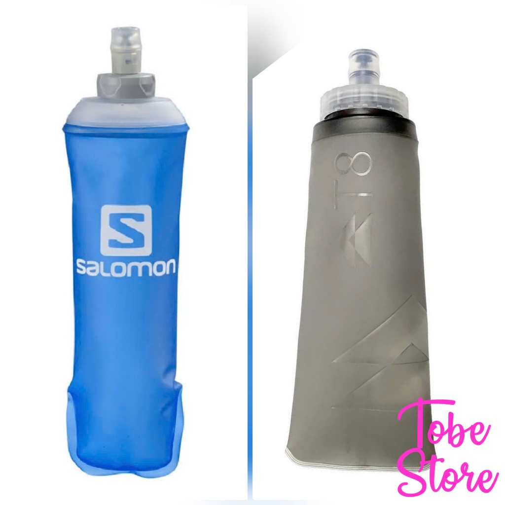 Bình nước mềm Salomon 500ml & Bình mềm T.8 Sherpa 450ml thích hợp dùng trong vest chạy bộ, đạp ...