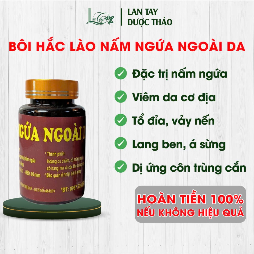 Bôi Hắc Lào Nấm Ngứa Ngoài Da 70ml - Bôi Tổ Đỉa, Vảy Nến, Lang Beng, Á ...